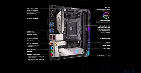 Asus Rog Strix X370 I Gaming Amd Ryzen Am4ddr4 M 2 Mini Itx X370 Motherboard 3 Years Warranty