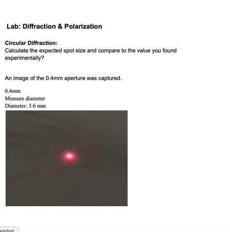 Lab Diffraction Polarization Single Slit Chegg