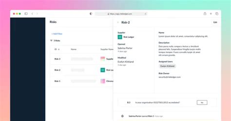 Track And Manage Your Supplier Risks Risk Ledger