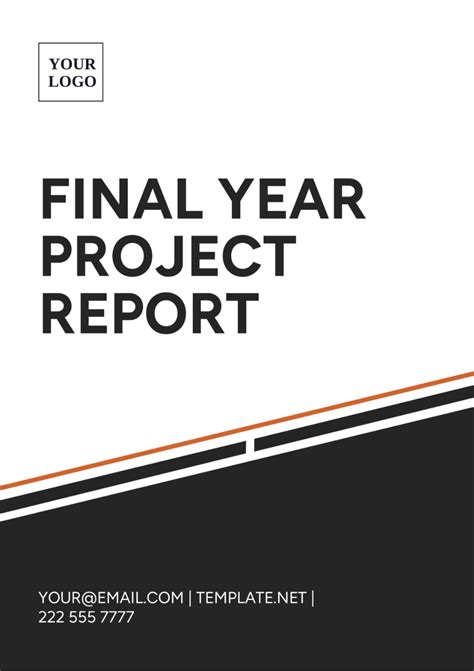 Free Final Year Project Report Template To Edit Online