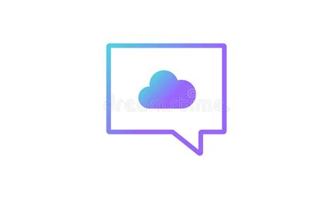 Message Icon Concept Cloud Message Icon Concept Modern Gradient Style