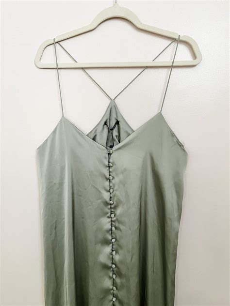 Zara Satin Dress Womens Fashion Dresses And Sets Dresses On Carousell