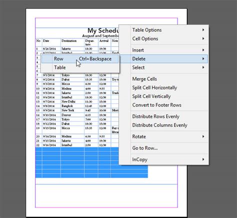 Importing An Excel Table To Design A Schedule In Adobe Indesign Envato Tuts