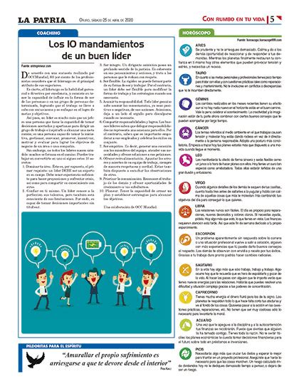 Los 10 Mandamientos De Un Buen Líder Periódico La Patria Oruro