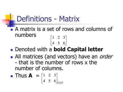 PPT Matrix Algebra PowerPoint Presentation Free Download ID
