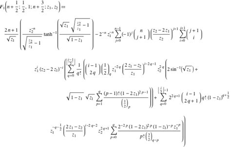 Appell Function F1 Specific Values Subsection 030602