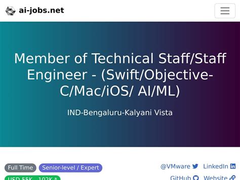 Hiring Member Of Technical Staffstaff Engineer Swiftobjective Cmacios Aiml In Ind