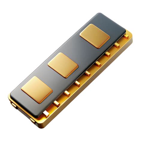 Magnificent Timeless Hyper Specific Isolated Cutout Of A Single Ram Module Photorealistic