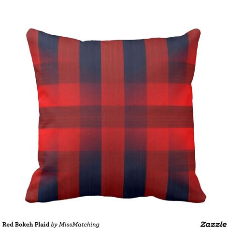Red Bokeh Plaid Throw Pillow Pillows Plaid Throw Pillows Plaid Throw
