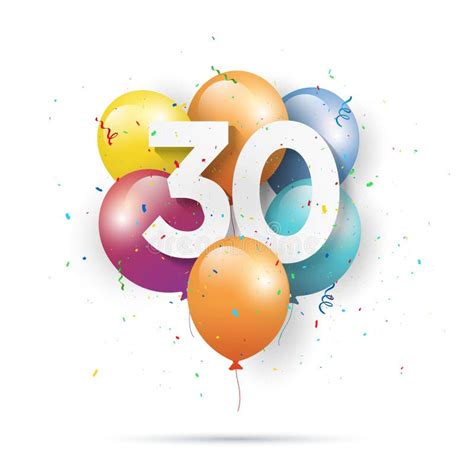 Happy 30th Birthday Font Stock Illustrations 489 Happy 30th Birthday