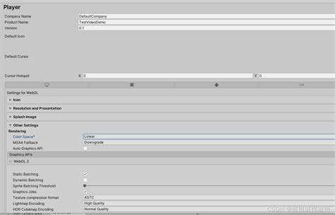 Unity Webgl Linear线性渲染下的多个videoplay组件播放问题unity 发布webgl 渲染问题 Csdn博客