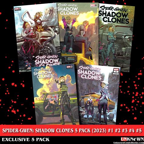 5 Pack Trade Spider Gwen Shadow Clones 1 2 3 4 5 Unknown Comic