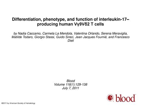 Differentiation Phenotype And Function Of Interleukin 17 Producing