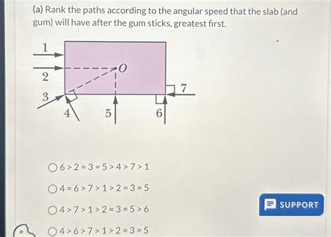 Solved A ﻿rank The Paths According To The Angular Speed