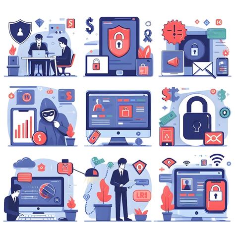 Cybersecurity Illustrations Vector Graphics Design Premium Ai Generated Vector
