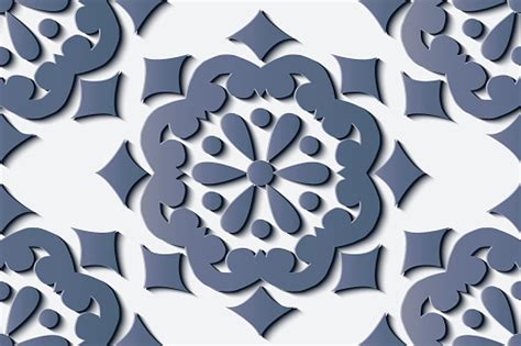 원활한 릴리프 조각 장식 복고풍 패턴 곡선 라운드 블루 꽃 만화경 0명에 대한 스톡 벡터 아트 및 기타 이미지 0명 3차원 형태 곡선 Istock