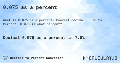 0 075 as a percent calculatio