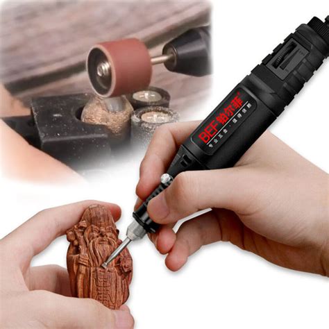 เครื่องเจียร์ ความแม่นยำสูง สว่านจิ๋วไฟฟ้า Mini ปรับความเร็วได้ แกะสลัก กำจัดสนิม เจาะ ตัด