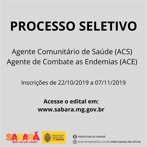 Processo Seletivo Da SaÚde Prefeitura De Sabará