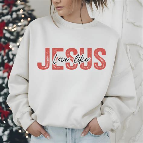 Love Like Jesus T Shirt Design Inspirational Christian Christmas