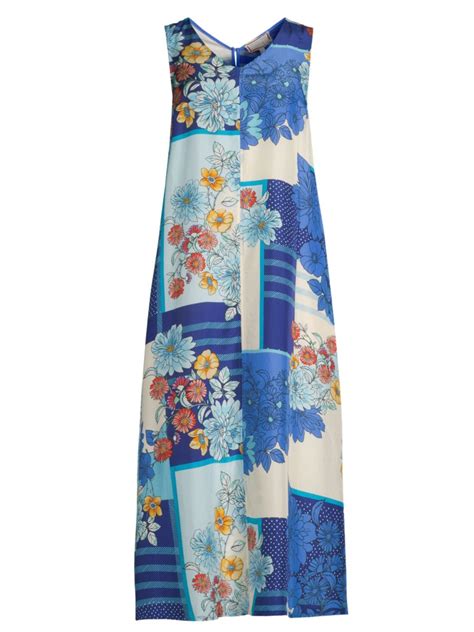 Johnny Was Womens Josy Lynn Floral Silk Tank Dress In Neutral Modesens