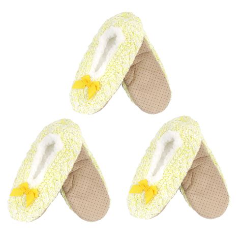 Adult Super Soft Warm Cozy Fuzzy Soft Touch Slippers Non Slip Lined