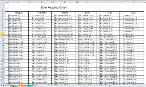 Printable Bible Reading Chart