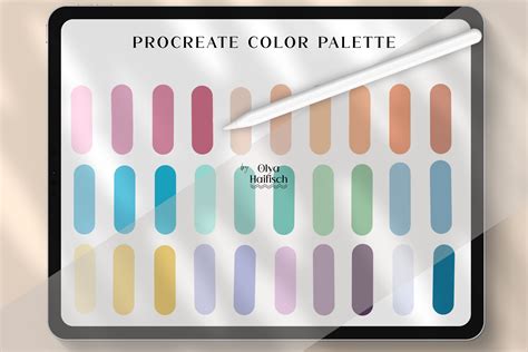Cute Aquatic Procreate Color Palette Summer Pastel Swatches By Olya Haifisch Thehungryjpeg