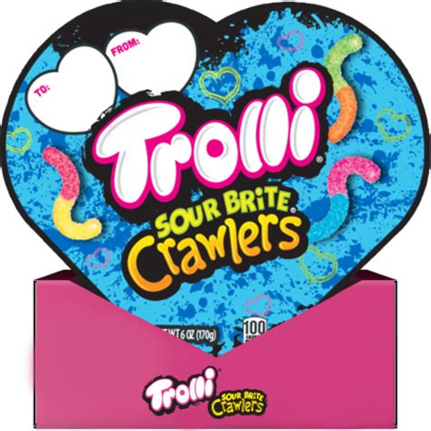 Trolli® Sour Brite® Gummy Crawlers Heart Shaped Valentine Candy Box 6 Oz Kroger