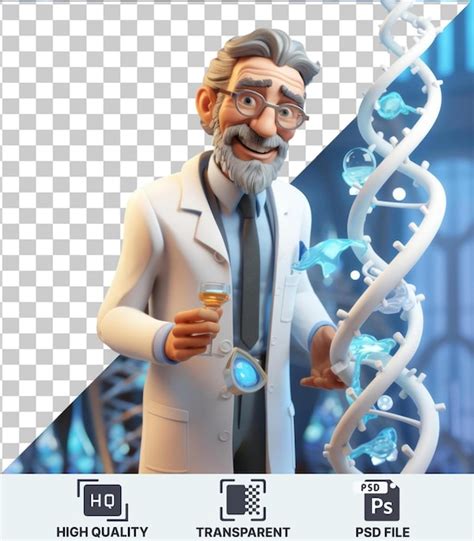 Premium Psd Psd Picture 3d Scientist Cartoon Conducting