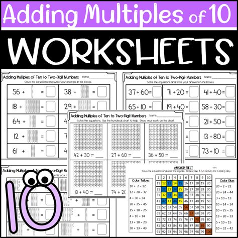 Adding Multiples Of Ten To A Two Digit Number Worksheets Made By Teachers