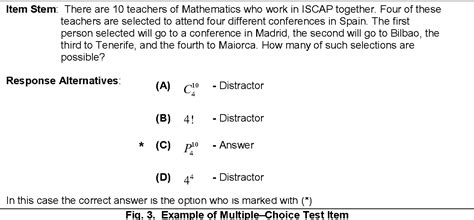 Pdf Developing Multiple Choice Questions In Mathematics Semantic
