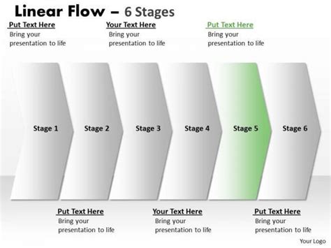 Flow Ppt Straight Demonstration Of Power Point Stage Project Management PowerPoint Design