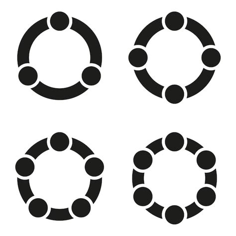 Premium Vector Set Of Circular Charts Graphs Diagrams Vector Illustration Eps 10 Stock Image