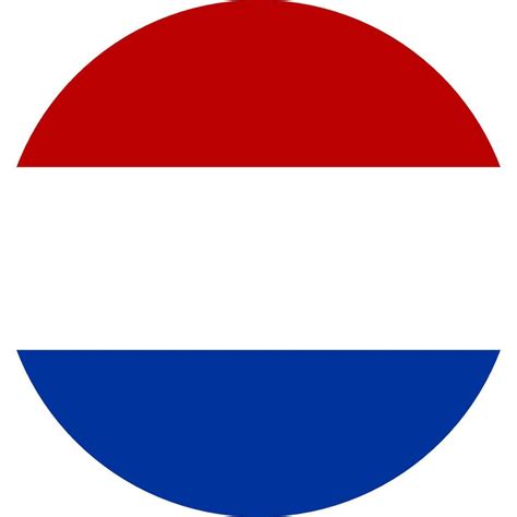 Dutch Netherland Flag Illustrator Country Flags Round 48517427 Vector