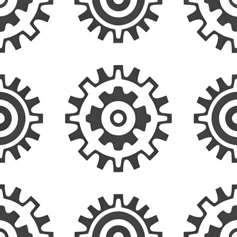 A Pattern With Gears And A White Background Premium Ai Generated Image