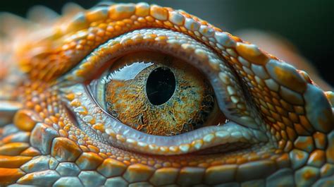The Eye Of A Lizard That Is Close Up Premium Ai Generated Image