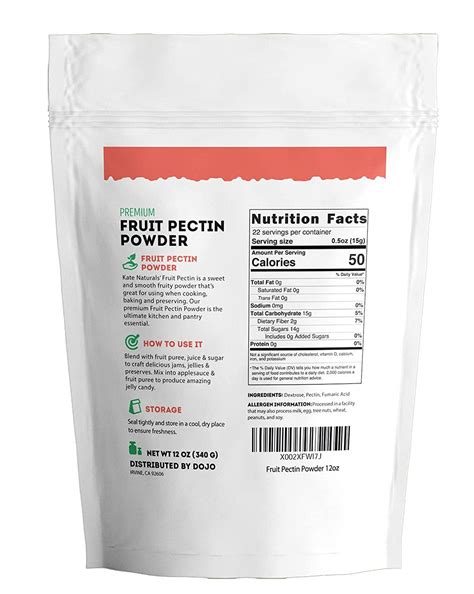 Kate Naturals Fruit Pectin For Canning Jam And Jelly 12oz 100 Natural Vegan Powder For