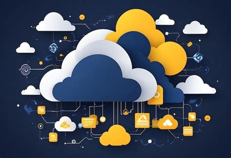 Data Base Cloud Computing Technology Premium Ai Generated Image