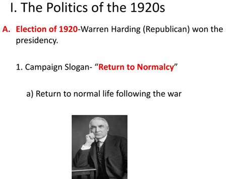 Ppt I The Politics Of The 1920s Powerpoint Presentation Free