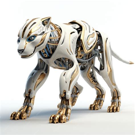 Premium Ai Image Robot Cheetah Illustration Automated Cheetah