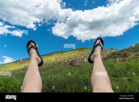 Woman Leg In Air Silhouette