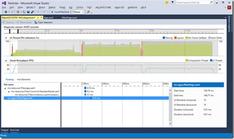 XAML UI Responsiveness Tool In Visual Studio Azure DevOps Blog