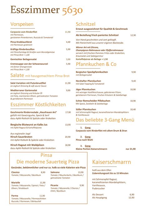 Speisekarte