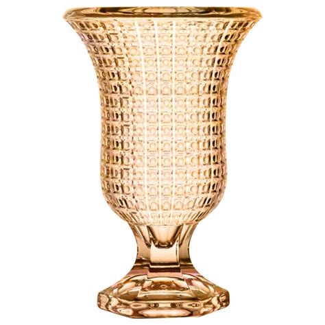 Vaso Chevalier Pe Em Cristal Ecologico D15XA23 5CM Cor Ambar Luster