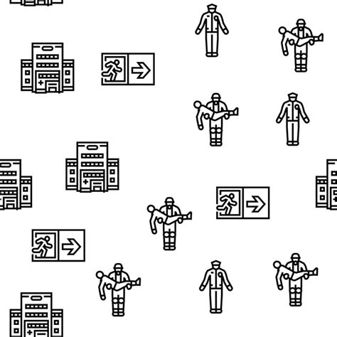 Emergency Helping In Accident Vector Seamless Pattern 10392412 Vector