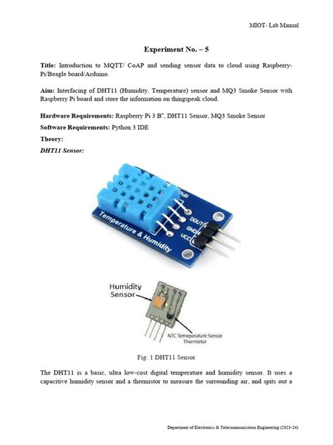 Experiment 5 Pdf Raspberry Pi Sensor