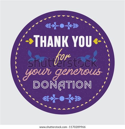 6 Thank You For Your Generosity Stock Vectors And Vector Art Shutterstock