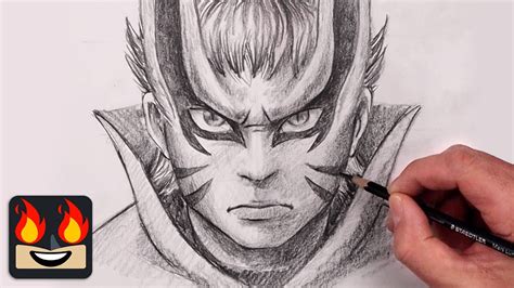 How To Draw Naruto Baryon Mode Sketch Tutorial YouTube