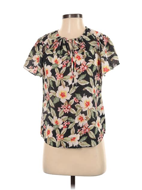 Rebecca Taylor Black Short Sleeve Blouse Size 2 81 Off Thredup